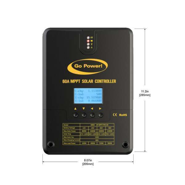 60 Amp MPPT Solar Controller | Go Power