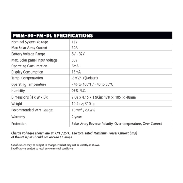 GP-PWM-30-FM-DL Solar Controller (OEM) | Go Power GP-PWM-30-FM-DL Solar Controller (OEM) | Go Power